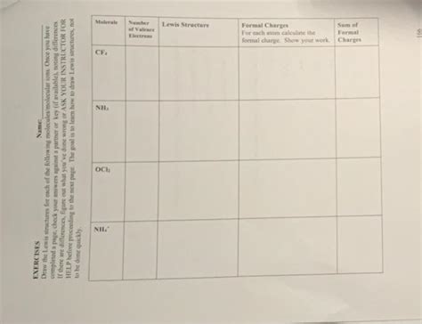 Solved EXERCISES Name Draw The Lewis Structures For Each Of Chegg