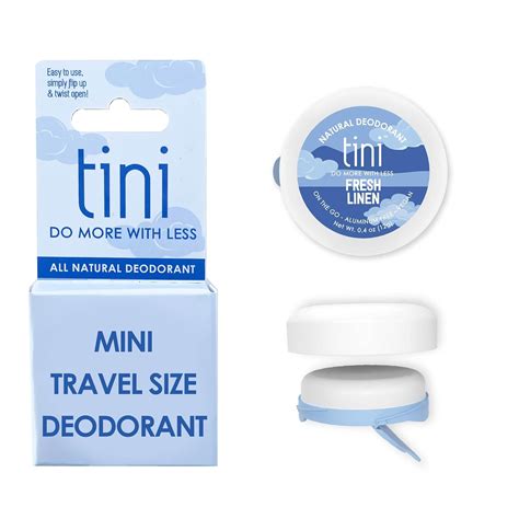 Tini Naturals Mini Travel Size Deodorant Unisex Aluminum