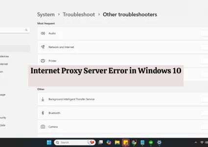 Internet Proxy Server Error In Windows 10 Archives Fortect