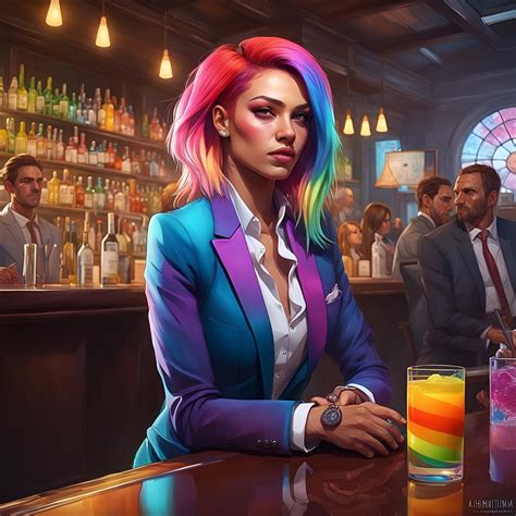 download ai generated woman bar royalty free stock illustration