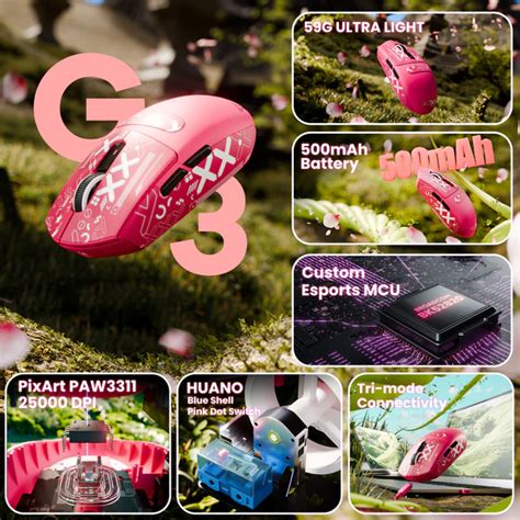 Attack Shark G3 Wireless Gaming Mouse 25k Dpi Rgb