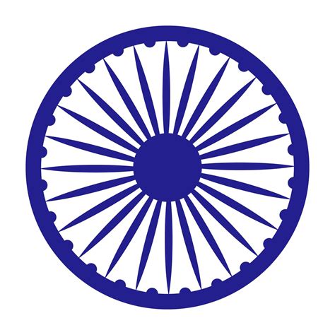 Ashoka Chakra Indian Symbol Blue Wheel Vector Illustration 21637058