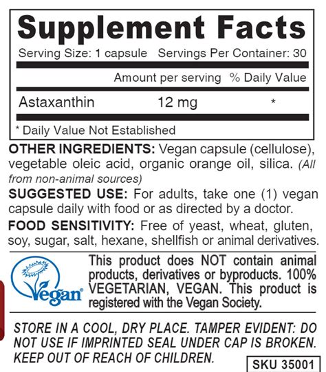 Deva Nutrition Vegan Astaxanthin 12mg Skin