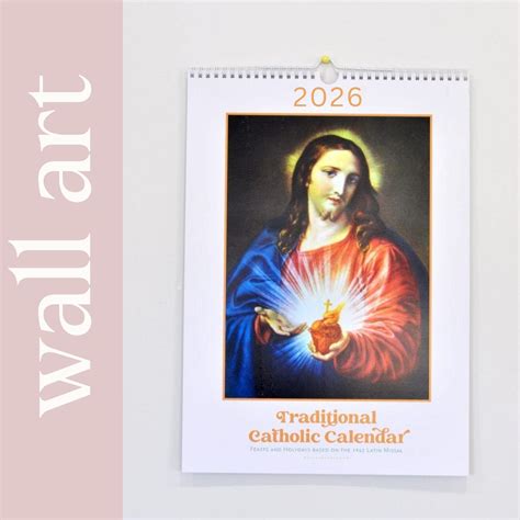 Traditional Latin Mass Catholic Calendar 2026