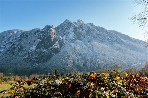 Mt Si In Morning Snow Photograph By Gary Fancher Pixels