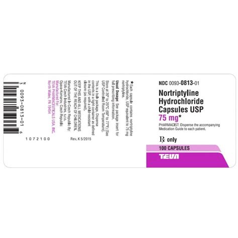 Nortriptyline 75mg Rx Products