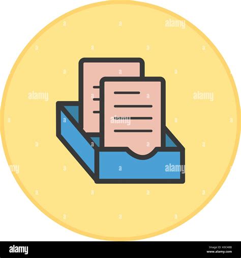 Document File Icon Yellow Button Stock Vector Image And Art Alamy