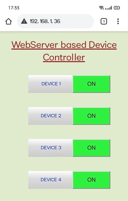 ESP Web Server For Controlling Electrical Devices IoT Starters
