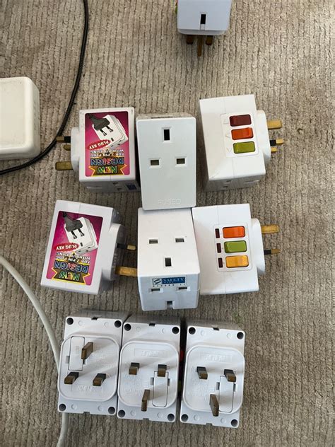 3 Way Adapter With Individual Switch 2 Pin Plug Can Use TV Home Appliances Electrical