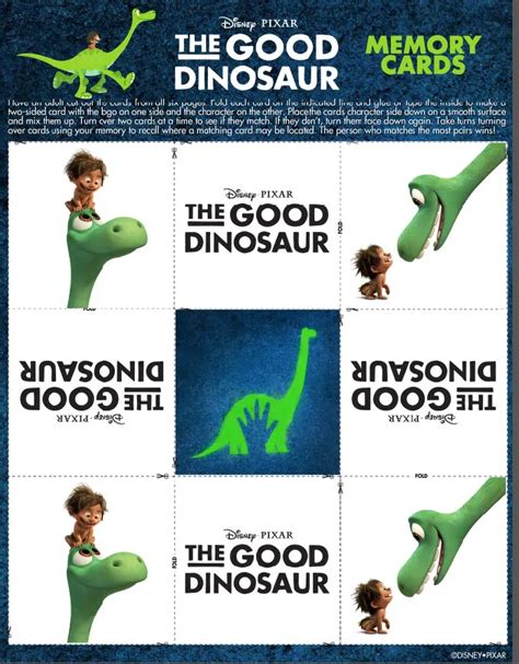 The Good Dinosaur Printables