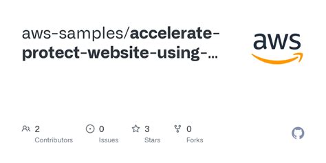 github aws samples accelerate protect website using cloudfront and aws waf