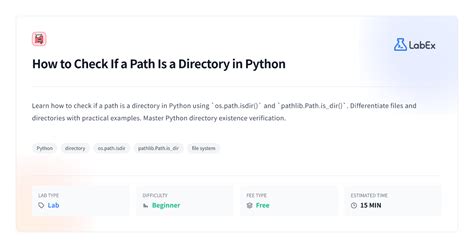 How To Check If A Path Is A Directory In Python Labex