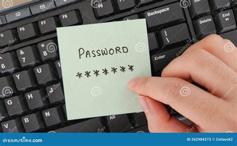 Passwords Written On Papers Password Protection Concept Stock Image