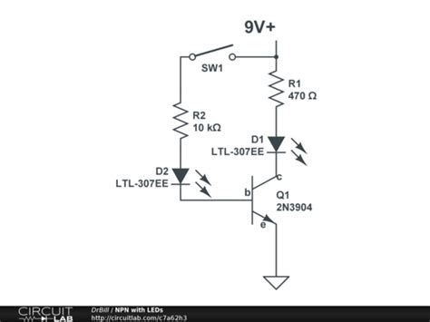 NPN With LEDs CircuitLab