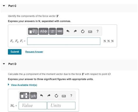 Solved Learning Goal A Force F Acts Along A Line Trom Point