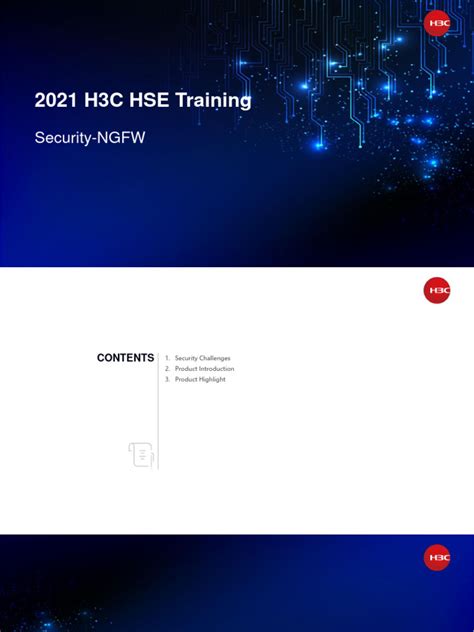 【hse】2021 Hse Training Product Professional H3c Security Pdf I