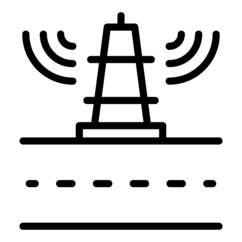 Premium Vector Signal Wireless Tower Icon Outline Signal Wireless Tower Vector Icon For Web