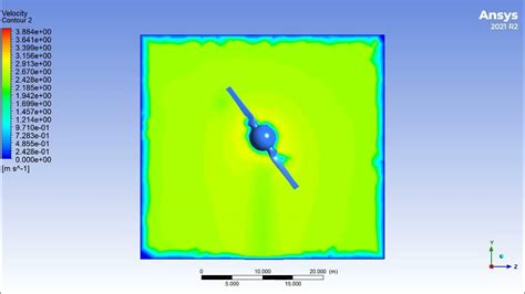 Simulation Visualization Of Tidal Turbine As Rigid Body Ansys Cfx Youtube