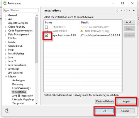 Java Cannot Change Maven Version In Eclipse Ide Stack Overflow