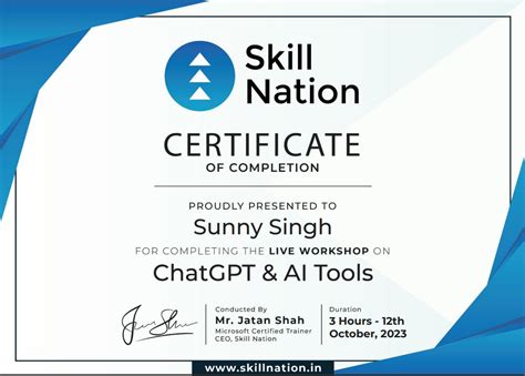 Ai Chatgpt Webinarcertificate Lifelonglearning Sunny Singh