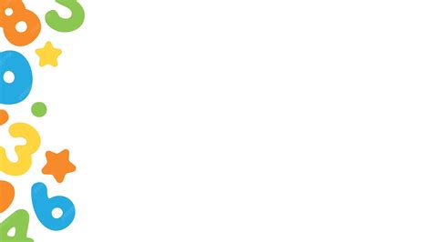 Colorful And Playful Numbers Left Side Border Background Perfect