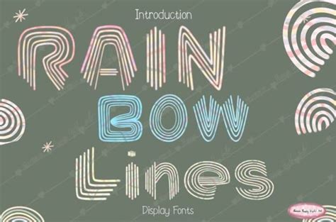 Rainbow Lines Font Freedafonts