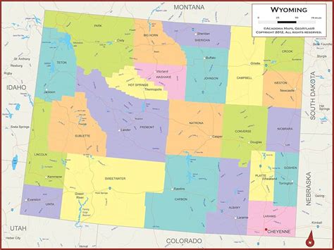 Wyoming County Map With Topography Of New