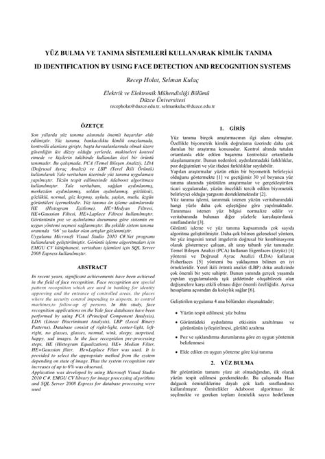 Pdf Id Identification By Using Face Detection And Recognition Systems