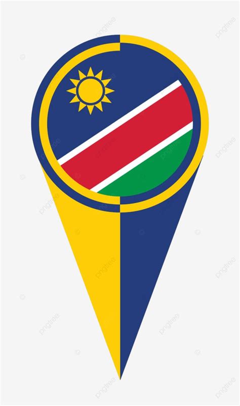 namibia map pointer location flag illusteation marker circle vector