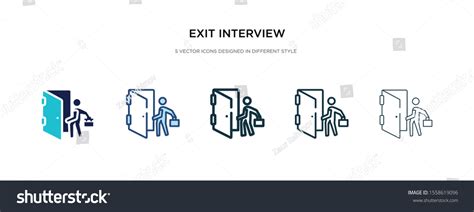 Exit Interview Icon Different Style Vector Stock Vector Royalty Free Shutterstock