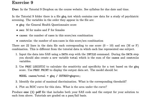 Tutorial Sas 9 Stat 337 Stat 337 Tutorial 9 Q1 Sas Code Q1