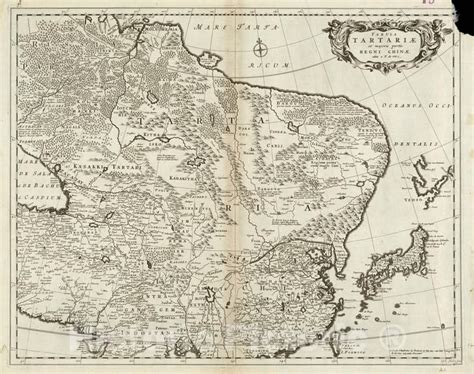 Historical Map 1680 Tabula Tartariae Et Majoris Partis Regni Chinae
