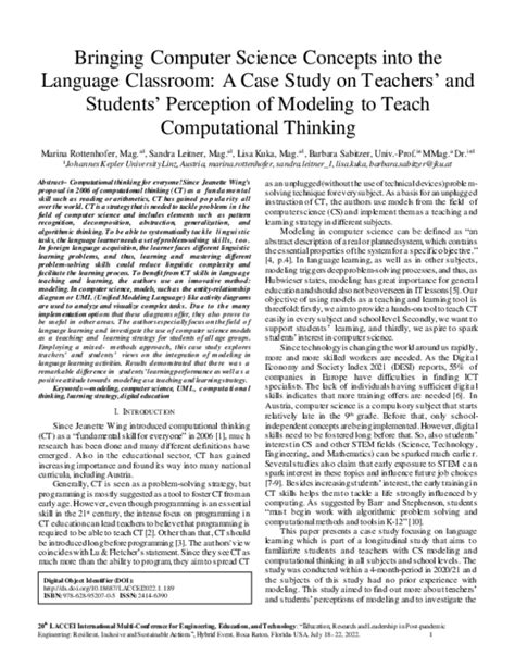 Pdf Modeling In Language Teaching Insights On Ct Integration