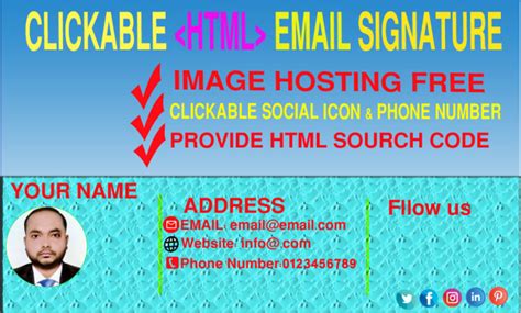 Clickable Html Email Signature By Badshaalomgir Fiverr