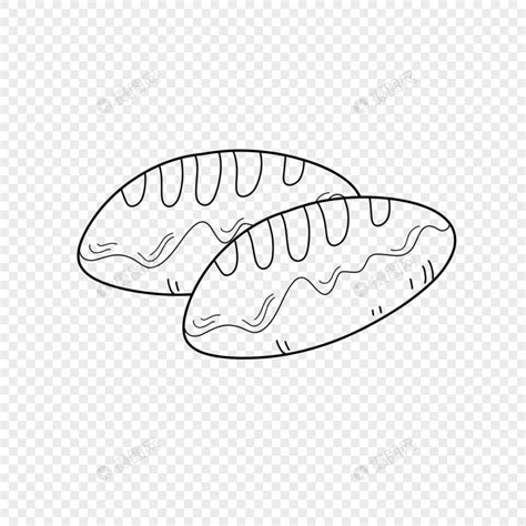 面包简笔画线稿元素素材下载 正版素材401691534 摄图网