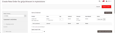 Create New Order In Admin Items Ordered Do Not Update And Without Key