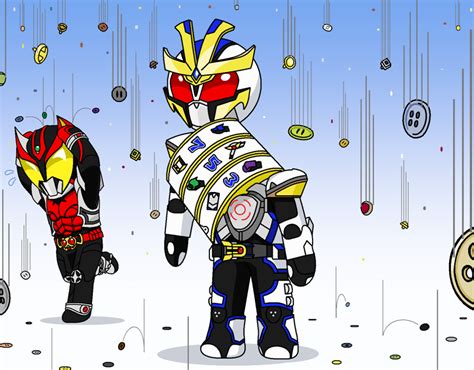 Kamen Rider Kiva And Kamen Rider Ixa Kamen Rider And 2 More Drawn By
