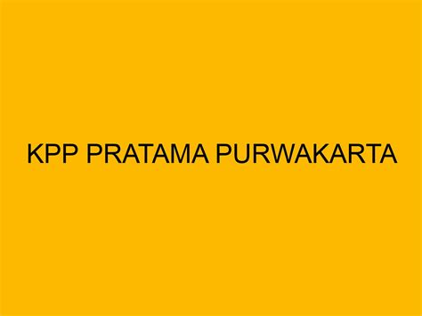 Kpp Pratama Purwakarta