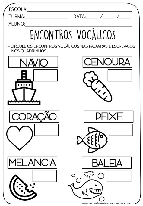Atividade Pronta Encontros VocÁlicos A Arte De Ensinar E Aprender
