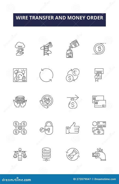 Order Line Icons Collection Command Directive Arrangement Organization System Structure
