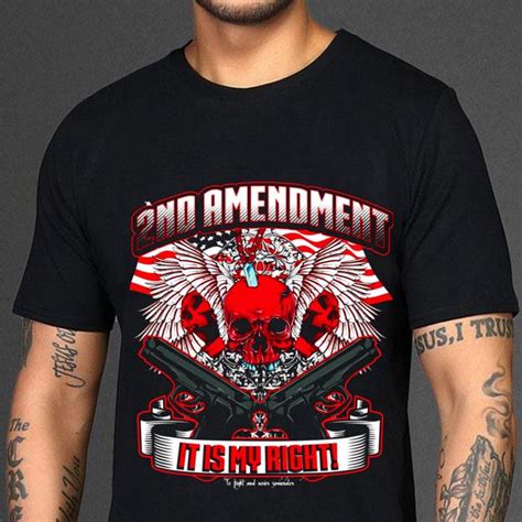 Funny Skull 2nd Amendment It Is My Right Shirt Hoodie Sweater
