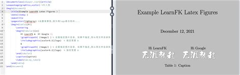 Latex图像figures 基础教程 无涯教程网