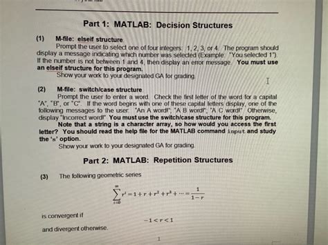 Solved Part MATLAB Decision Structures M File Chegg Com