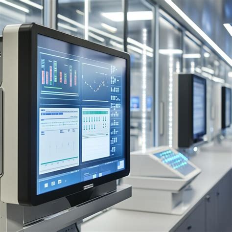 a computer monitor with the word graph on it premium ai generated image