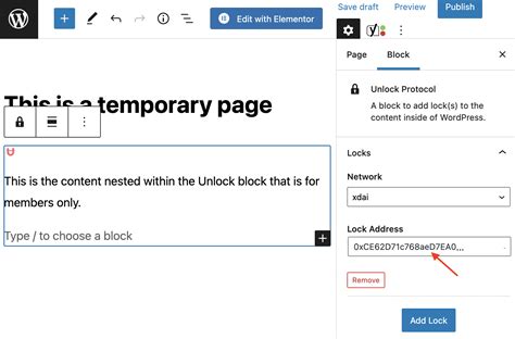 Using The Unlock Protocol Wordpress Plugin With Elementor And Other Page Builders Unlock Guides