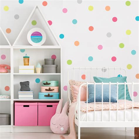 Dot Wall Decals 4 Candy Confetti Rainbow Polka Dot Decals Nursery W
