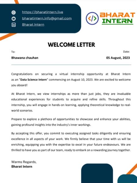 Bhawana Chauhan On Linkedin Bharatintern Datascience Machinelearning Intern2023 Bharat…