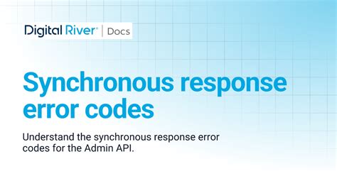Synchronous Response Error Codes Commerce Api References