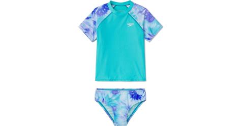 Speedo Long Sleeve Print Rashguard In Blue Lyst