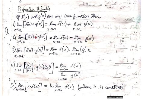 SOLUTION Limits And Derivatives Important Formulas And Derivatives
